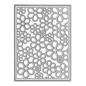 Small Flower Frame Background Cutting Dies Stencil Metal Template Molds, Embossing Tool Flower Die Cuts for Card Making Album Paper Scrapbooking DIY Décor Dies Craft