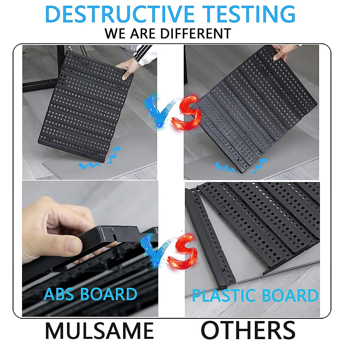 MULSAME Garage Storage Bins With Pegboard, Wall Mounted Parts Rack with 15PCS Bins Organizer, Stackable Garage Plastic Shop Tool, Garage Organizers for Nuts, Screws, Nails, Beads, Bolts Storage