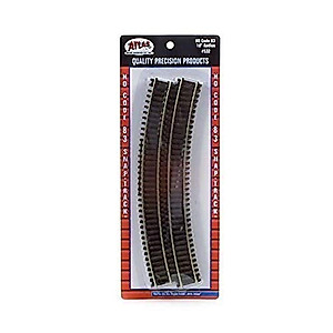Atlas Code 83 Nickel Silver 18" Radius Snap Track (6/Bx) HO Scale Trains