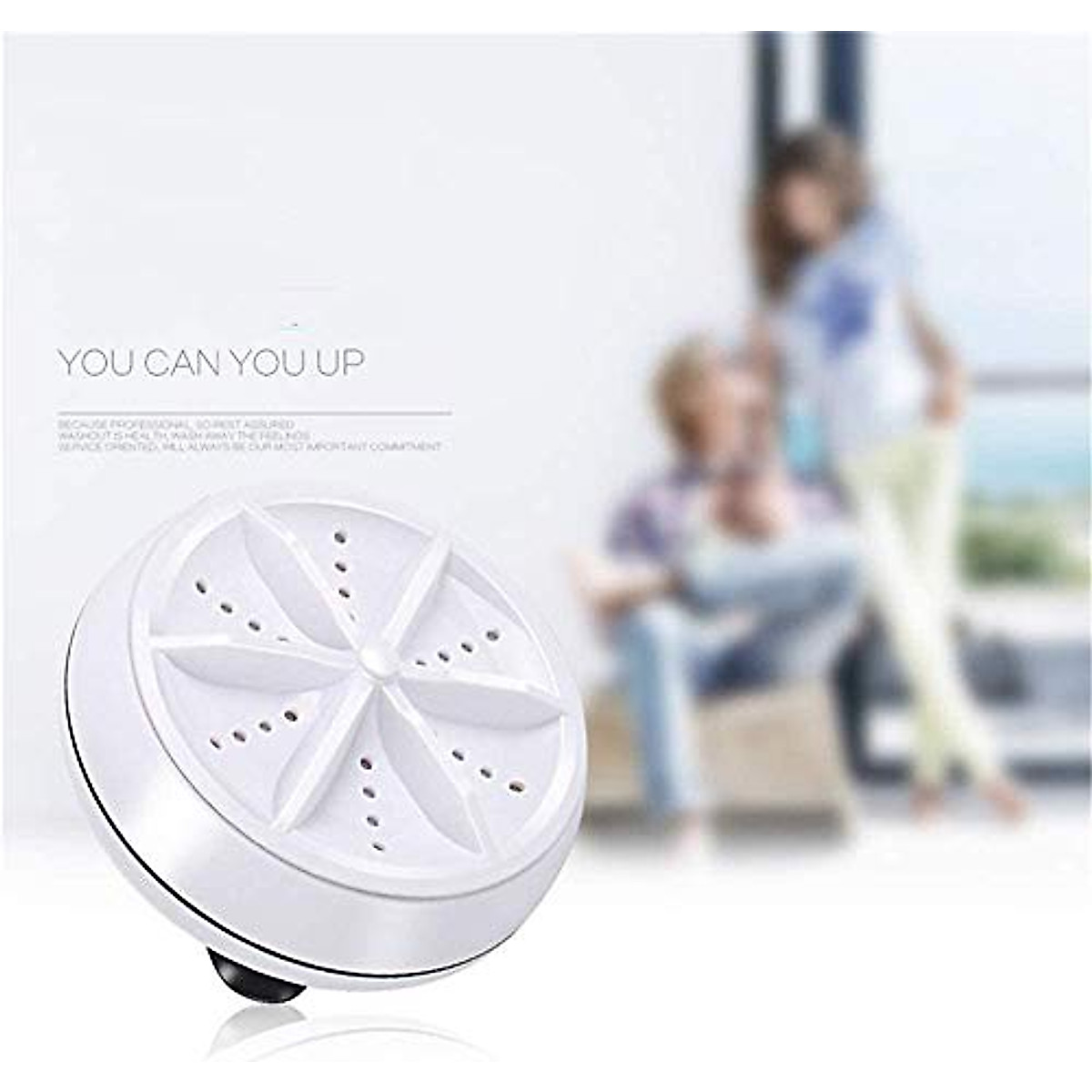 3 in 1 Mini Washing Machine, Ultrasonic Turbine Sterilization Washer, USB Cable Portable Washing Machine, Convenient for Camping Travel Business Trip (Black)