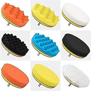 6 Inch Buffing and Polishing Pad Kit 11 PCS with Drill Adapter