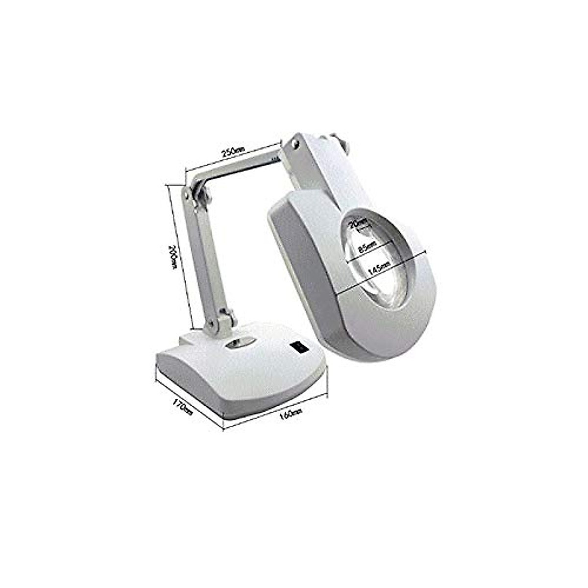 SFMZCM Esktop Magnifier Lamp with Light |Adjustable Arm Magnifier Lamp Light Magnifying Glass Lens Diopter Folding Magnifier