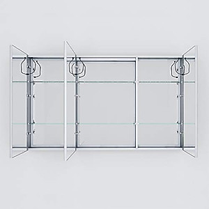 Lexora Home Lesina 60" x 36" LED Medicine Cabinet with Defogger