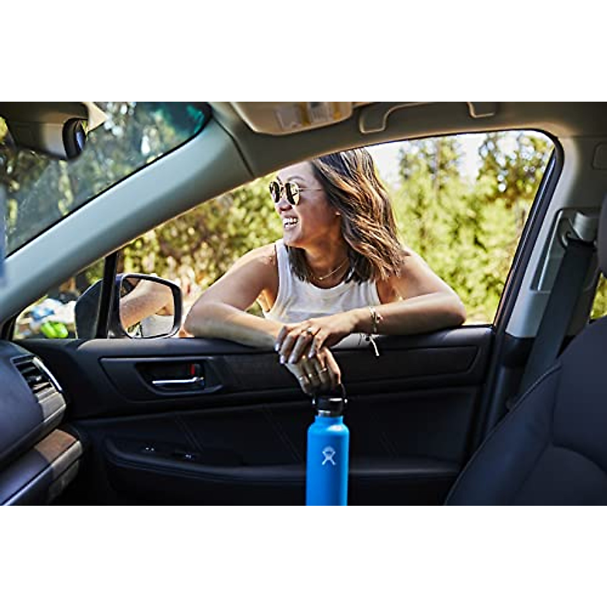 Hydro Flask 21 oz. Water Bottle - Stainless Steel, Reusable, Vacuum Insulated with Standard Mouth with Sport Cap, Olive