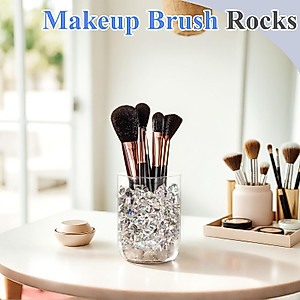 FUTUREPLUSX 180PCS Bright Clear Fake Ice Rocks, Acrylic Fake Crushed Ice Rocks Diamonds Gems DIY Crafts Vase Fillers for Party Fish Tank Table Scatter Props Display