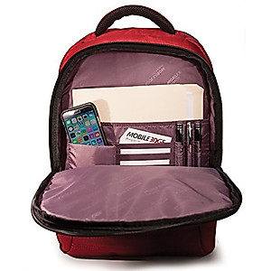 Mobile Edge Smartpack 15.6 Inch Laptop Backpack with Separate Padded Tablet Compartment Crimson Lightweight Red for Men, Women, MEBPSP7, Crimson Red