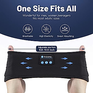 Sleeping Headphones Bluetooth Headband, Perytong Sports Bluetooth Headband Headphones with Thin Speakers, Sleep Earbuds, Sleeping Headphones for Workout Running Yoga Nap, Gift for Men and Women