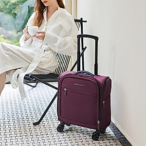 Verage Carry On Underseat Luggage with Wheels & USB Port, Wheeled Spinner Bag Carry-on Luggages for Airlines, Lightweight Suitcase Men Women, Pilots and Crew (Upgrade-14-Inch Plus)