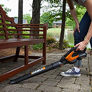WORX 20V Cordless Leaf Blower WG545.6 DC Blower Vacuum,1*2.0Ah Battery & Charger Included