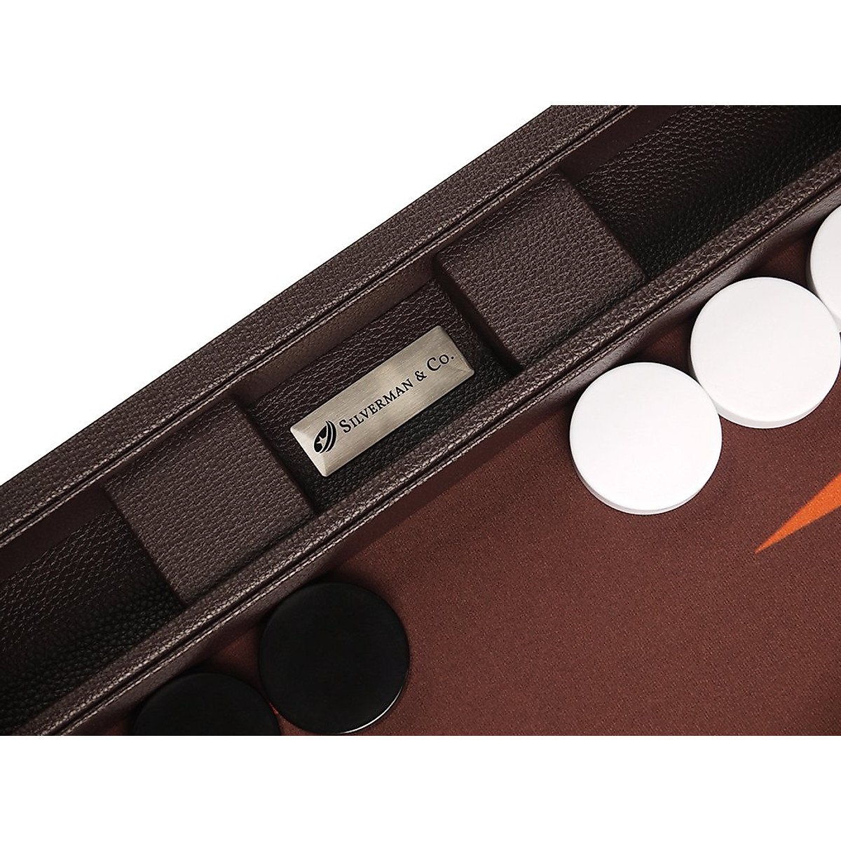19-inch Premium Backgammon Set - Dark Brown Board