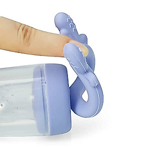 PandaEar 2 Pack Silicone Baby Fresh Fruit Feeder with 3 Different Size Silicone Pouch for Teething Relief| Baby Food Feeder Pacifier Training Massaging Toy Teether