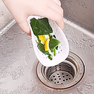 White Drain Hair Catcher, Silicone Shower Drain Hair Catcher Cover with Detachable Suction Cups Drain Hair Strainers Bathroom Sink and Bathtub Drain Strainers