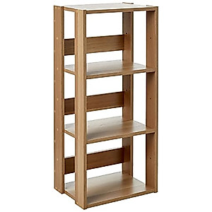 IRIS OHYAMA USA 3 Tier Open Bookshelf Bookcase for Small Spaces, Farmhouse Bedroom, Office, Living Room, Indoor Shelf for Home Décor, Books, Plants and More, 16 inch, MED, Natural