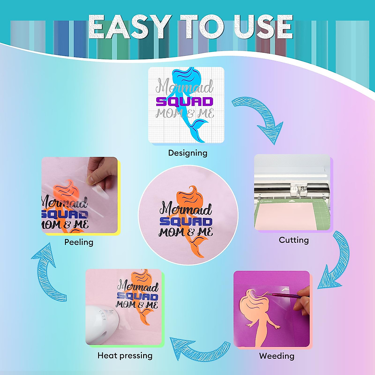 TransWonder Gold Puff Vinyl Heat Transfer - 3D Puff Heat Transfer Vinyl HTV Puff Vinyl 12" x6' for Heat Press T Shirts Compatible with Cricut Air or Maker (Gold)