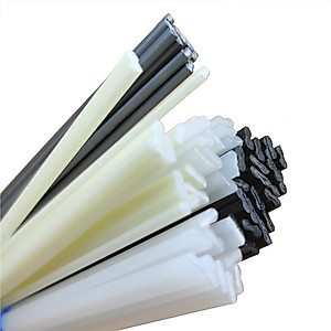 WOLODARSK 1PC=19.5 Inch 40PCS Plastic welding rods ABS/PP/PVC/PE welder rods for plastic welder gun/hot air gun (Each 10pcs rods)