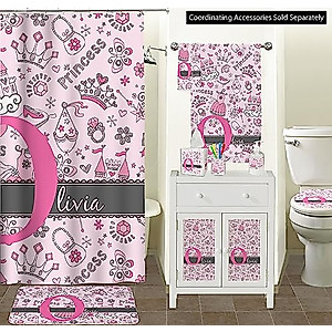 RNK Shops Princess Waste Basket - Single Sided (Black) (Personalized)