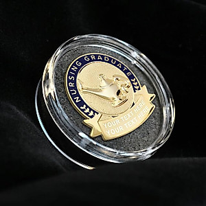 PinMart Nursing Graduate Lamp of Knowledge Engravable Personalized Lapel Pin
