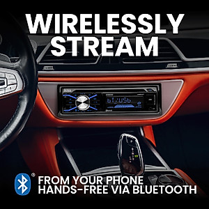 BOSS Audio Systems 656BCK Car Stereo Package - Single Din, Bluetooth, CD MP3 USB AM FM Radio, 6.5 Inch 2 Way Full Range Speakers, Black