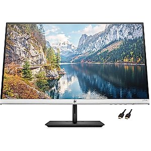 HP New Premium 27f 4K Monitor: 27" UHD 3840 x 2160 (4K) IPS Micro-Edge Display, AMD FreeSync Tech, Height/Tilt Adjustment, HDMI, DisplayPort, 5ms Response time, 16:9 Aspect Ratio, 60Hz,TF HDMI Cable