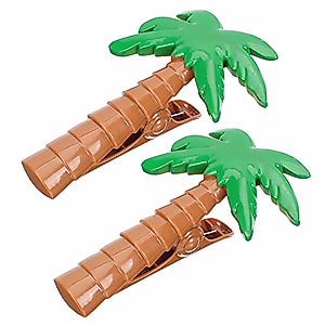 Zerodeko Pool Towel Clips Towel Clips Towel Beach Towel Clips Palm Tree Towel Holders Chair Holders Patio Holiday Pool Accessories 2pcs Large Clothespin Towel Beach Clip