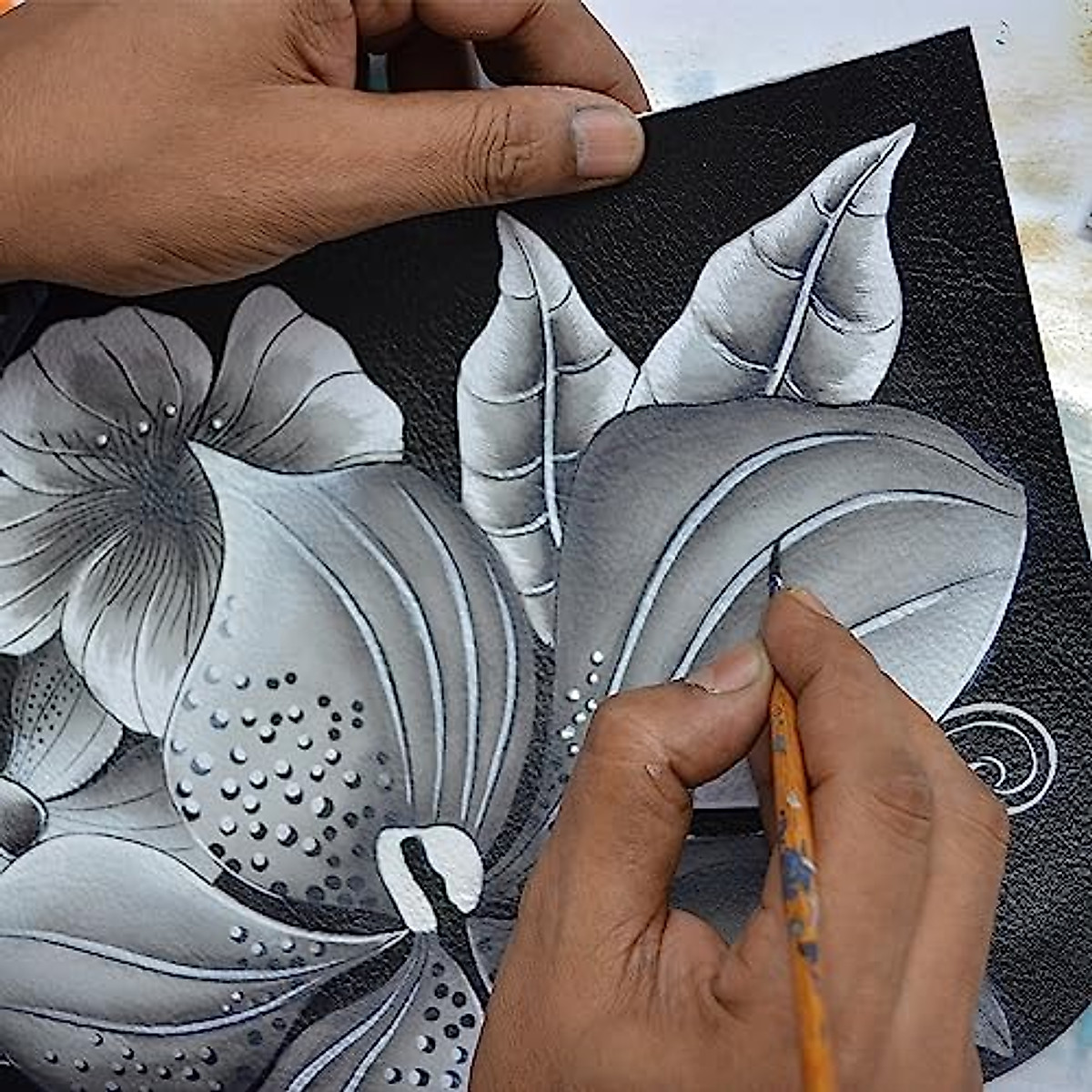 Anna by Anuschka Women's Leather Small Satchel, Midnight Floral Black, One Size US