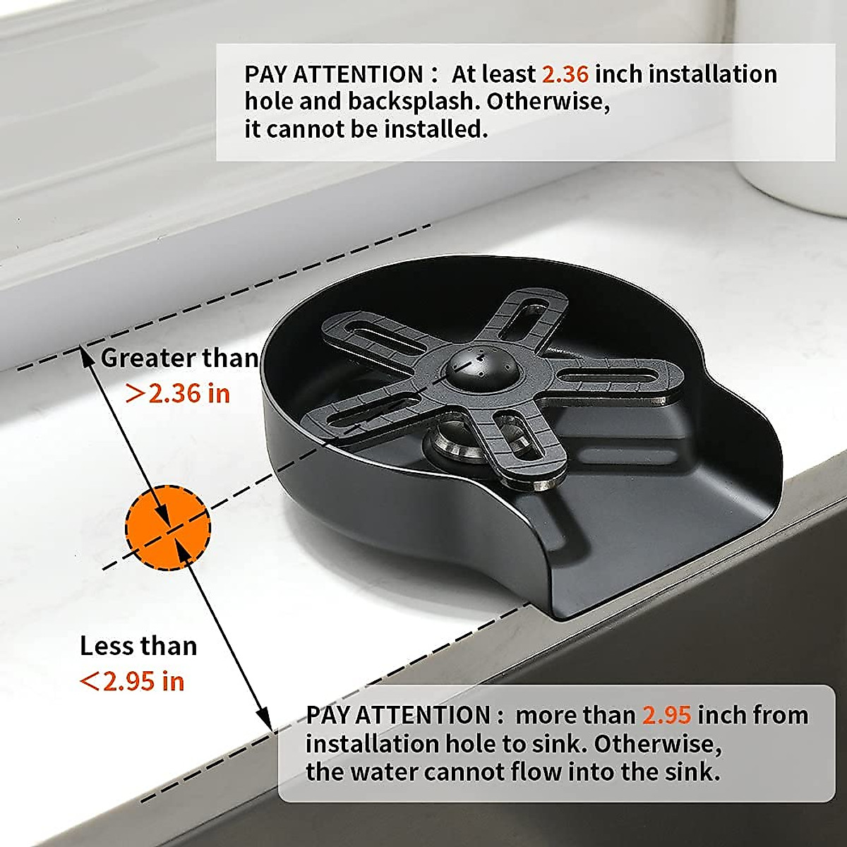 OWOFAN Drinking Water Faucet with Glass Rinser Matte Black Product Bundles