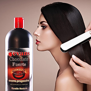 evans COMBO PACK Brazilian Keratin Hair Smoothing Treatment Blowout Straightening System – Strong 32 fl oz + Clarifying Shampoo 32 fl oz