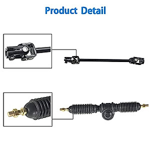 labwork 300mm Steering Wheel Steel Kit 320mm Gear Rack Pinion Adjustable Shaft Set Replacement for 110cc Go Kart
