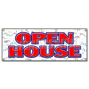 Open House Banner Sign for Sale Broker Apartment Home House Real Estate Agent