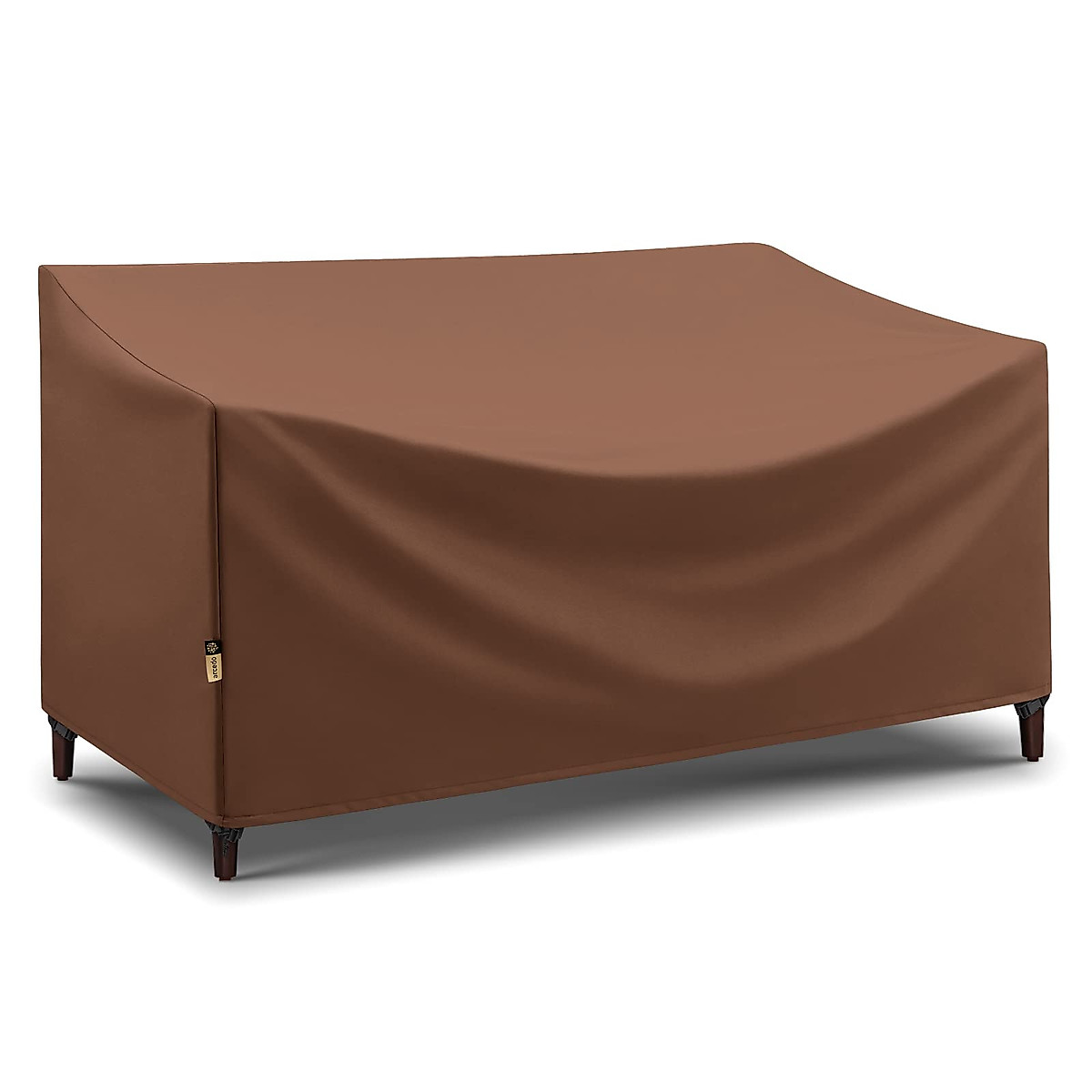 Arcedo Waterproof Patio Sofa Cover, Heavy Duty Outdoor Loveseat Cover, Outdoor 2 Seater Bench Cover , Durable Patio Furniture Cover, 60W x 34D x 30 H Inch, Brown