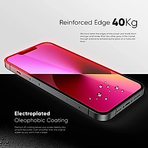 FLOLAB NanoArmour ONETIME Case Friendly for iPhone 14 Plus / 13 Pro Max Screen Protector the Best iPhone Tempered Glass - Durable, Smooth as Butter, Easy to Install, Guaranteed. (Dust Free)