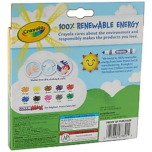 Crayola Ultra Clean Washable Markers, Broad Line, Classic Colors, 10 Count