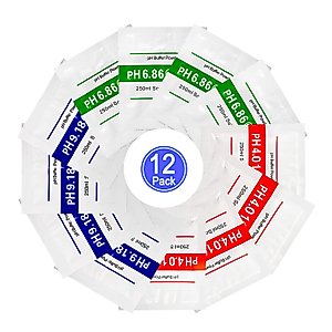 12 Pack pH Meter Buffer Solution Powder 6.86/4.01/9.18 for Precise pH Meter, pH Calibration Solution Powder Packets