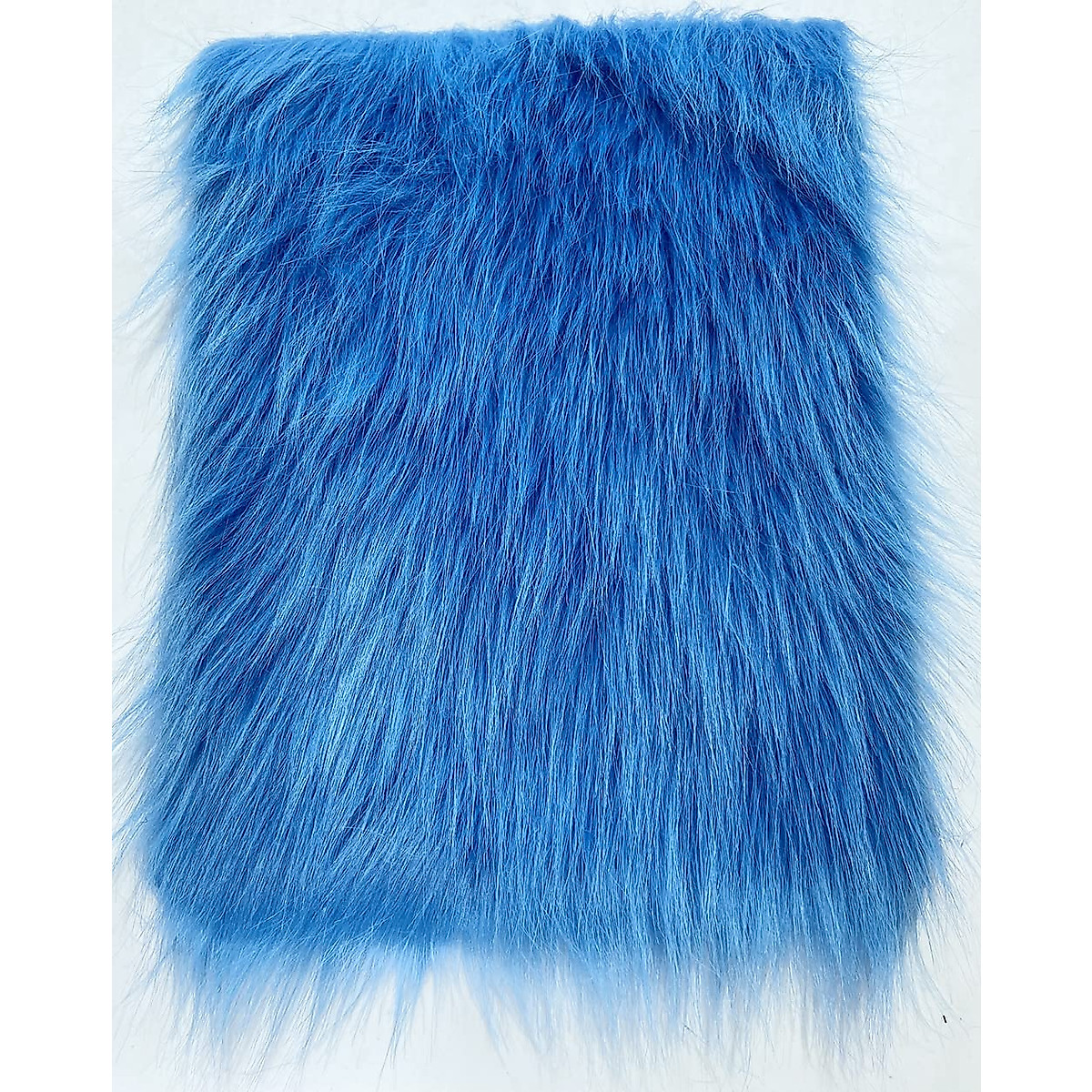 Highshion 3 Sheets Artificial Shaggy Faux Fur Fabric |9" x 12" | Camera Floor Chair Cover Seat Cushion for Any DIY Craft | Rectangular Patch Costume | Plush Crafting Sewing (9" X 12", Blue)