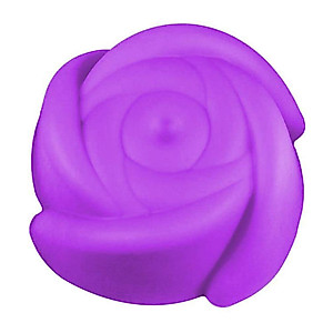 UPKOCH 8pcs Silicone Muffin Cups Rose Flower Shape Reusable Silicone Baking Cups Non Stick Cupcake Liners Maker Mould Cup (Random Color)