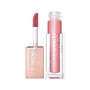Maybelline Lifter Gloss, Hydrating Lip Gloss with Hyaluronic Acid, High Shine for Plumper Looking Lips, Silk, Warm Mauve Neutral, 0.18 Ounce