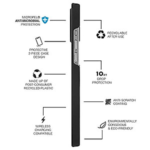 Case-Mate ECO94 Plant Based - Case for iPhone 12 Mini (5G) - Eco-Friendly - 10 ft Drop Protection - 5.4 Inch - Eco Black