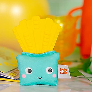 Bright Starts Side of Smiles French Fry Teether Toy with Crinkle Textures, Baby Teething Toy, BPA Free, Unisex, 3 Months+