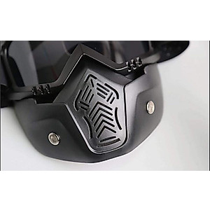 Retro Vintage Glasses Cross Country Motorcycle Goggles Skiing Goggles Outdoor Riding Cycling mask Goggles (Black Frame Colourful)