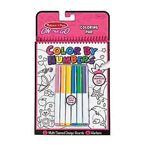Melissa & Doug On the Go Color by Numbers Kids' Design Board - Unicorns, Ballet, Kittens, and More - Party Favors, Stocking Stuffers, Travel Toys, Coloring Books For Kids Ages 5+
