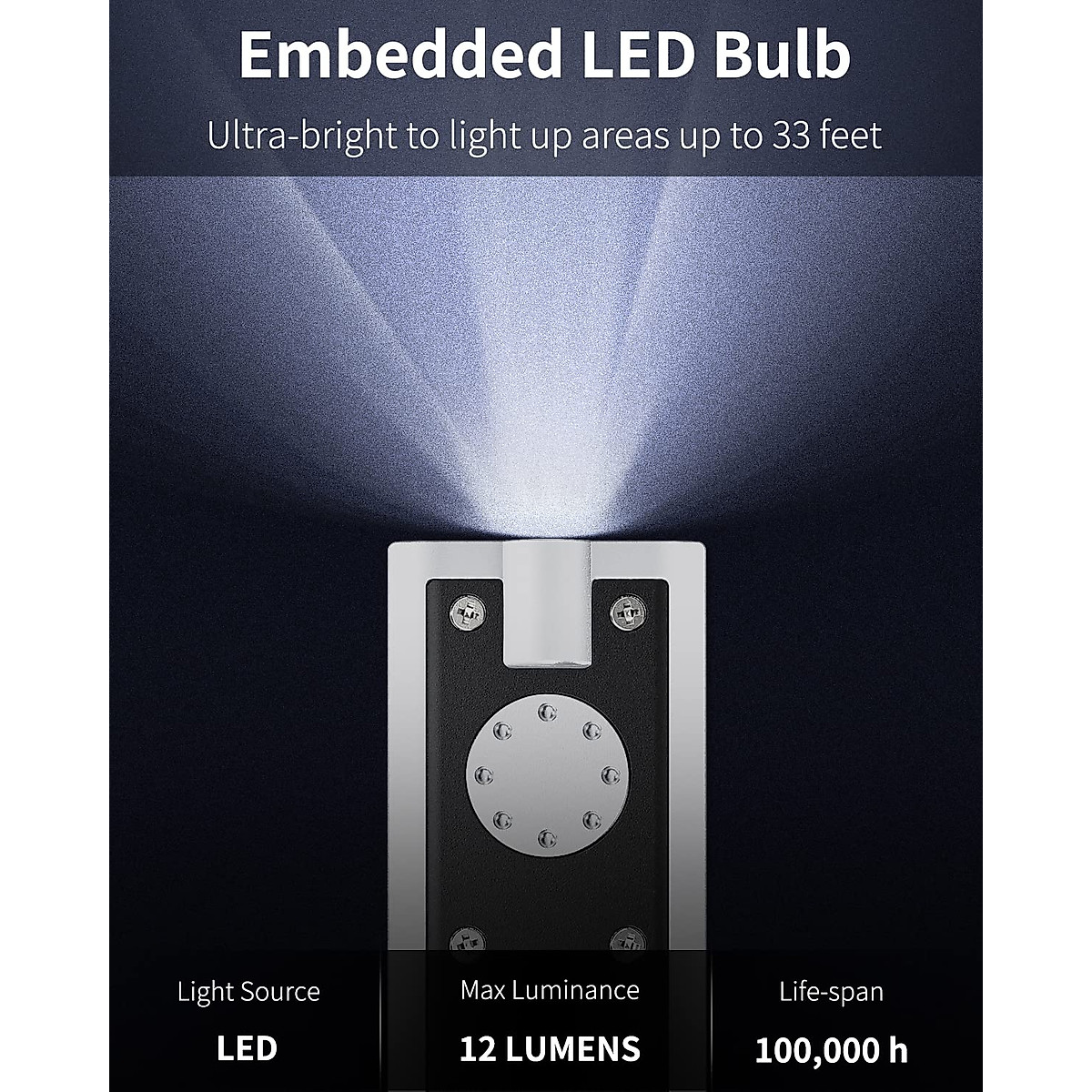 Uniclife 10 Pack Mini LED Keychain Flashlight 12 Lumen Portable Ultra Bright Light Battery Powered Flat Black Torch for EDC Outdoor Camping Hiking and Emergency Lighting (Batteries Included)