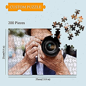 Custom Puzzles from Photos Custom Puzzle 200 Pieces,ATOOZ Personalized Puzzle Custom Jigsaw Puzzle for Adults Custom Your Own Puzzle from Photos Family,Holidays,Wedding Gift