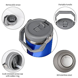 El Salvadorean Honduras Flag 30 OZ Insulated Tumblers with Handle And Straw Leakproof Vacuum Insulated Stainless Steel Water Bottle for Car Fishing Travel