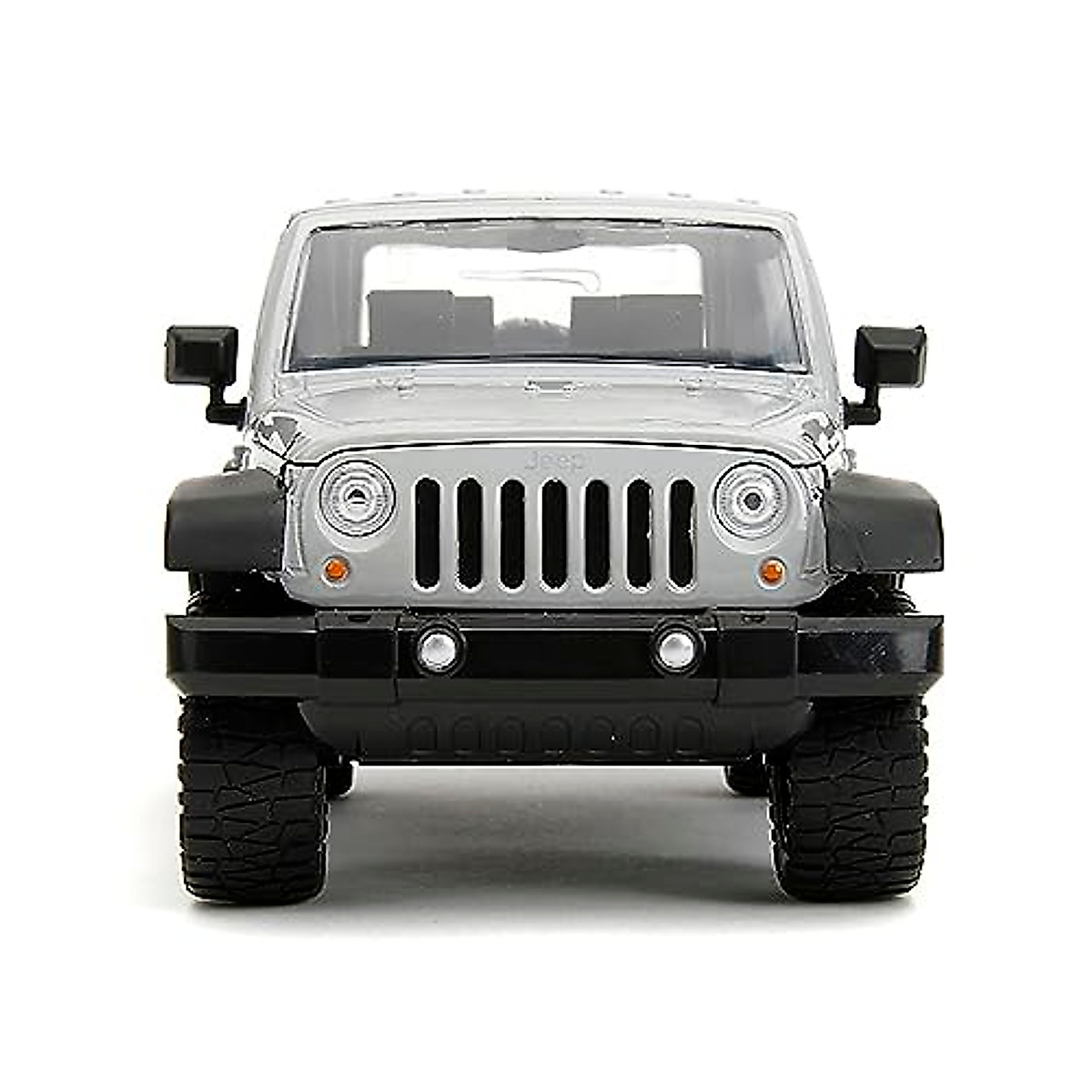 2007 Wrangler Gray and Black with Blue and White Stripes with Extra Wheels Just Trucks Series 1/24 Diecast Model Car by Jada 34194