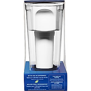 Brita Water Filter Pitcher for Tap and Drinking Water with 1 Standard Filter, Lasts 2 Months, 5-Cup Capacity, BPA Free, White