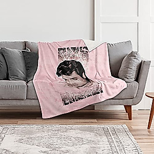 Elvis Presley Blanket, 50"x60", Soft Lights Silky Touch Sherpa Back Super Soft Throw Blanket