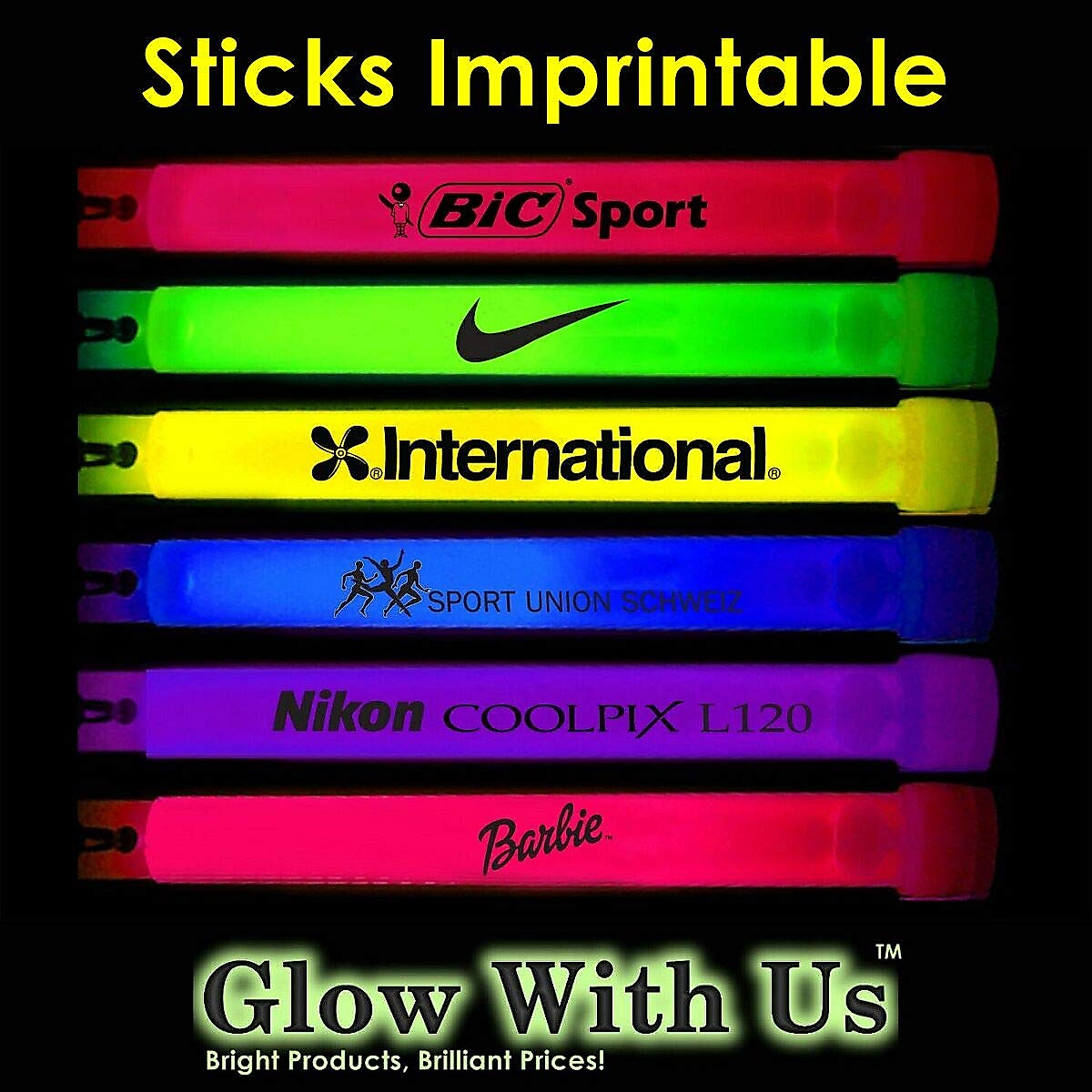 Glow Sticks Bulk Wholesale, 25 6” Industrial Grade Red Light Sticks. Bright Color, Glow 12-14 Hrs, Safety Glow Stick with 3-Year Shelf Life, GlowWithUs Brand