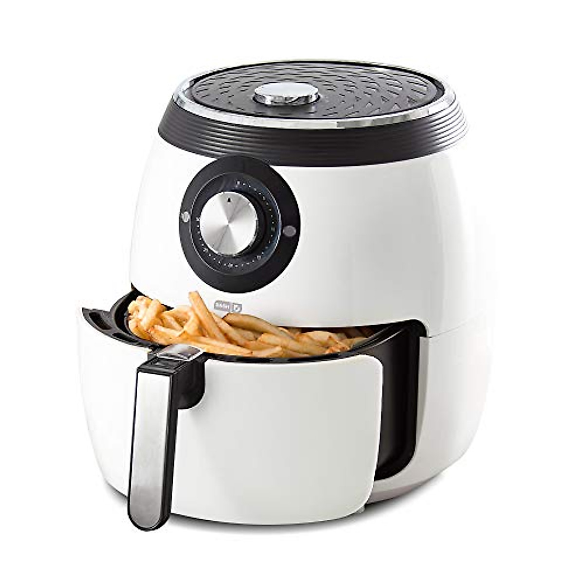 Dash DFAF455GBWH01 Deluxe Electric Air Fryer + Oven Cooker, White & DCB001AF Air Fryer Recipe Book for Healthier + Delicious Meals, Snacks & Desserts, Over 70+ Easy to Follow Guides, Cookbook