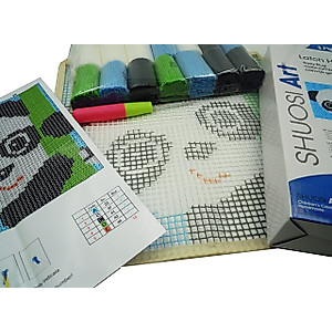 Puzamen Latch Hooks for Kids, Latch Hook Rugs for Beginners Soccer