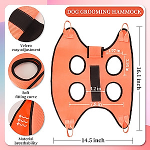 PatiencET Dog Grooming Hammock, Pet Grooming Hammock for Cats & Dogs with Security Strap, Dog Sling for Nail Trimming with Nail Clippers/Trimmer, Nail File, Pet Comb(XS)